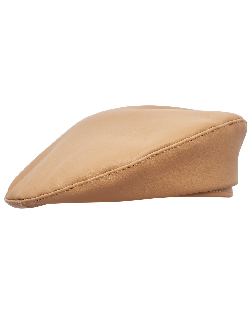 Rebel - classic sewn mens beret made of genuine leather handmade
