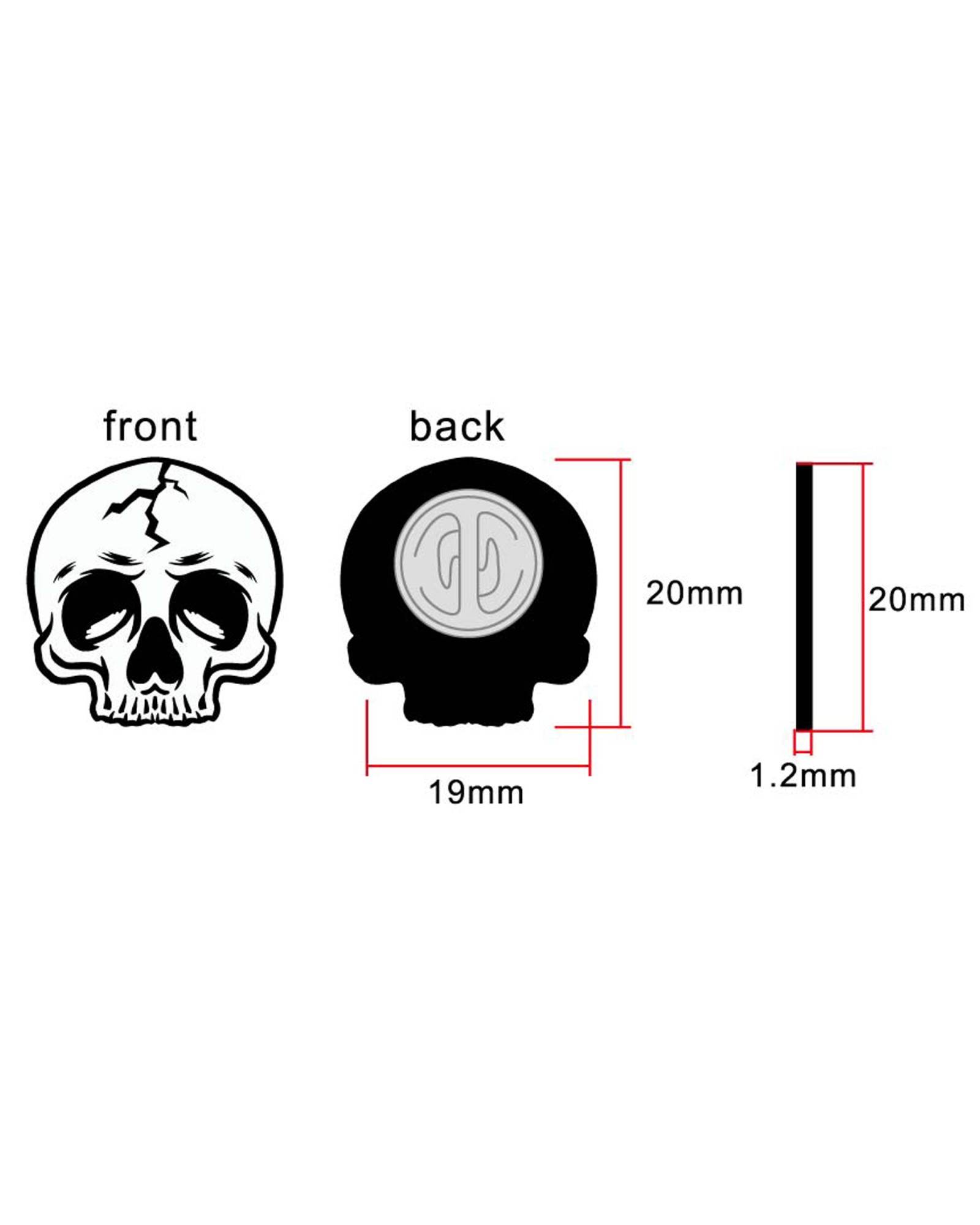 Stylish Skull Cap Pin - Sleek, Durable & Versatile