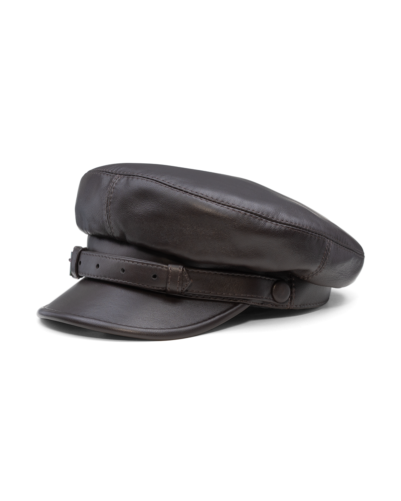 Danube Mod 8 - Leather Fiddler Cap with Classic Rugged Style